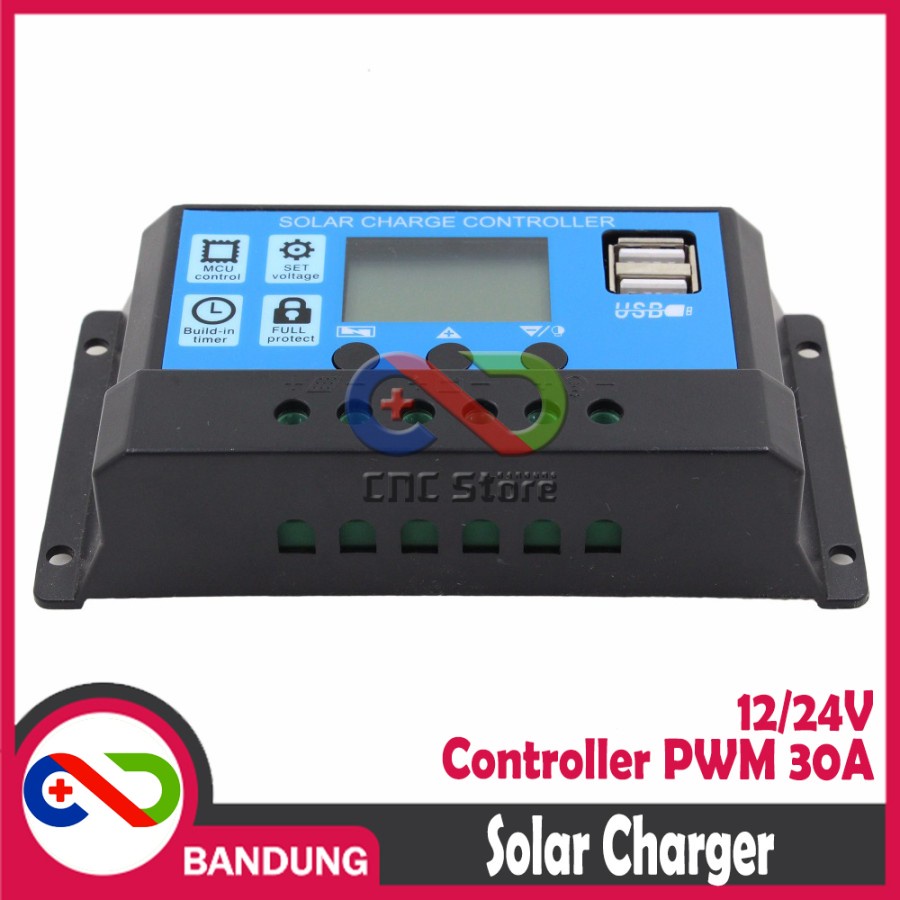 Jual SOLAR CHARGE CONTROLLER 30A CELL PWM PENGISI DAYA SURYA KW1210 ...