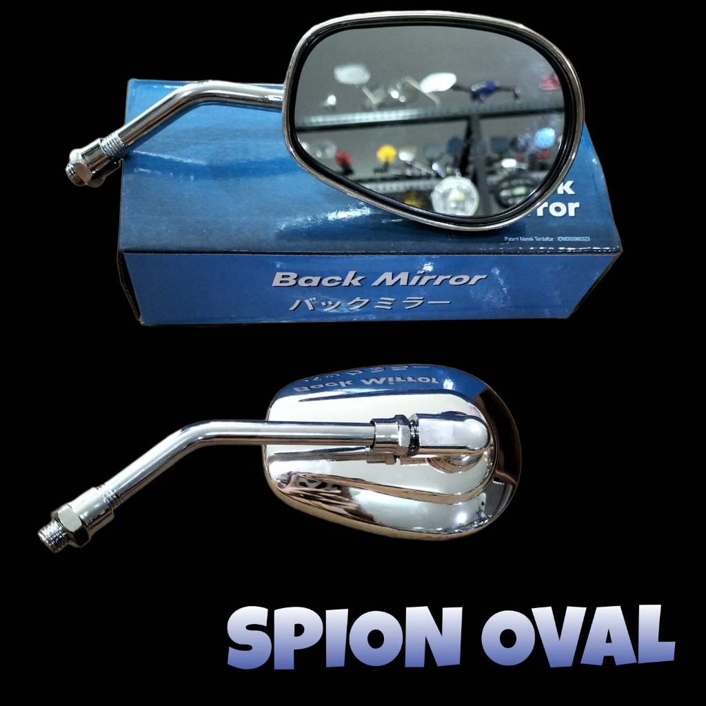 Jual BISA COD!! Spion CB Retro Oval Classic Crhome Kaca Putih Honda ...