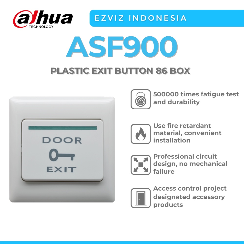 Jual DAHUA ASF900 PLASTIC EXIT BUTTON BOX / TOMBOL KELUAR | Shopee ...