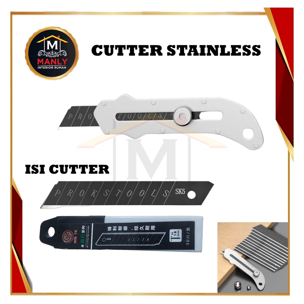 Jual Cutter Stainless Steel Tahan Karat Cutter Multifungsi Cutter ...