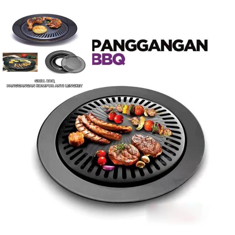 Jual PANGGANGAN PANGGANGAN BULAT BBQ Alat Panggang BBQ Grill 32 CM -7132 | Shopee Indonesia