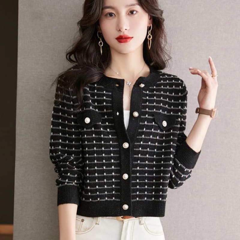 Jual Bajurina - Kinan Cardy Switer Rajut Cewek Kancing | Shopee Indonesia