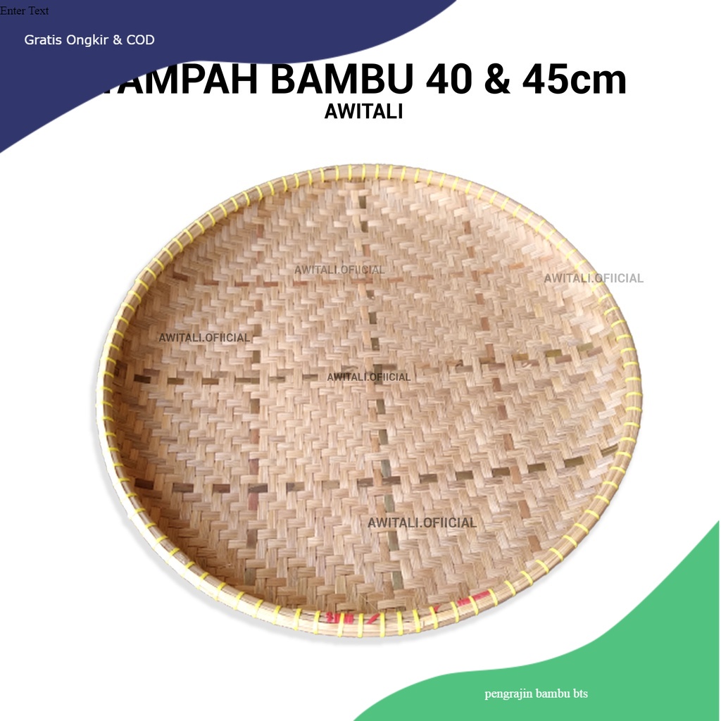 Jual 5 Pcs Nyiru Nampan Bulat 40/45 cm Bambu Awitali Tampi / Woven ...