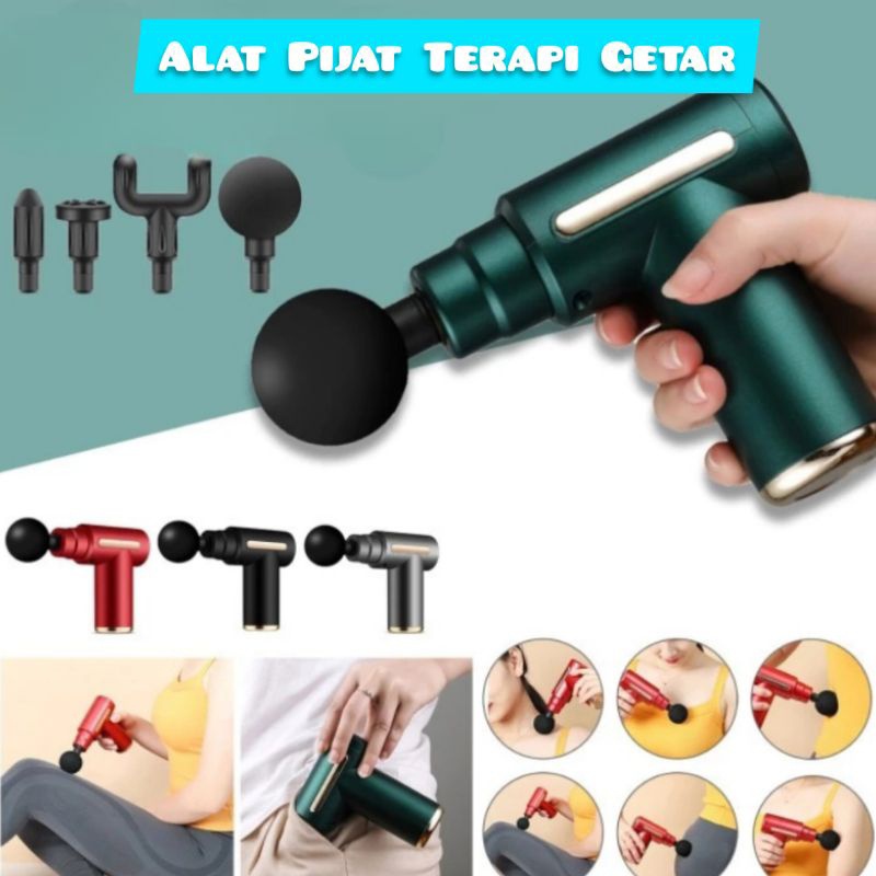 Jual Alat Pijat Terapi Getar Massage Gun Elektrik Terapi Otot Portable ...