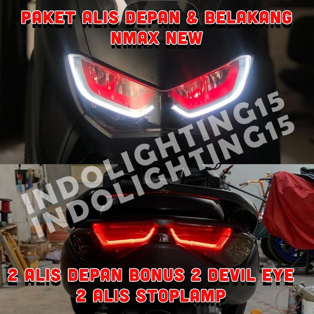 Jual PAKET LAMPU ALIS NMAX NEW BONUS DEVIL EYE LAMPU SENJA DRL ALIS ...