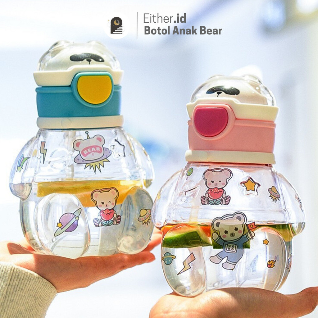 Jual Either.id - Botol Minum Anak Sedotan Lucu Botol Minum Karakter Anti Tumpah Viral Aesthetic ...