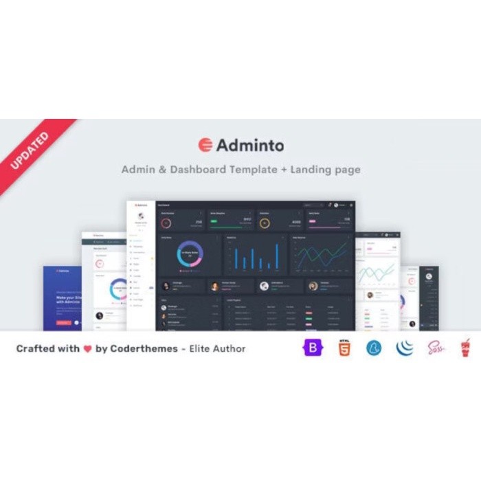 Jual Bootstrap 5 - Adminto v5.0 | Premium Admin Dashboard & Landing Page HTML Template | Shopee ...