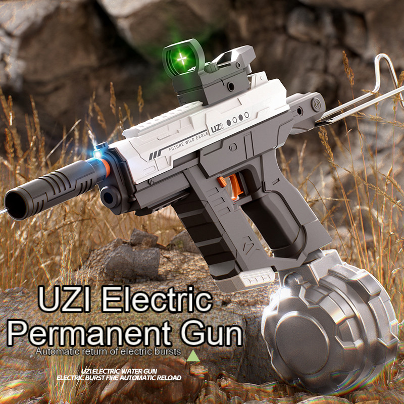 Jual Fullyautomatic Electric Water Gun Shoot Toys UZI Three Function ...