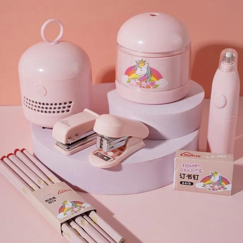 Jual Electric Pencil Sharpener Set Electronic Stationery Set Erasers ...