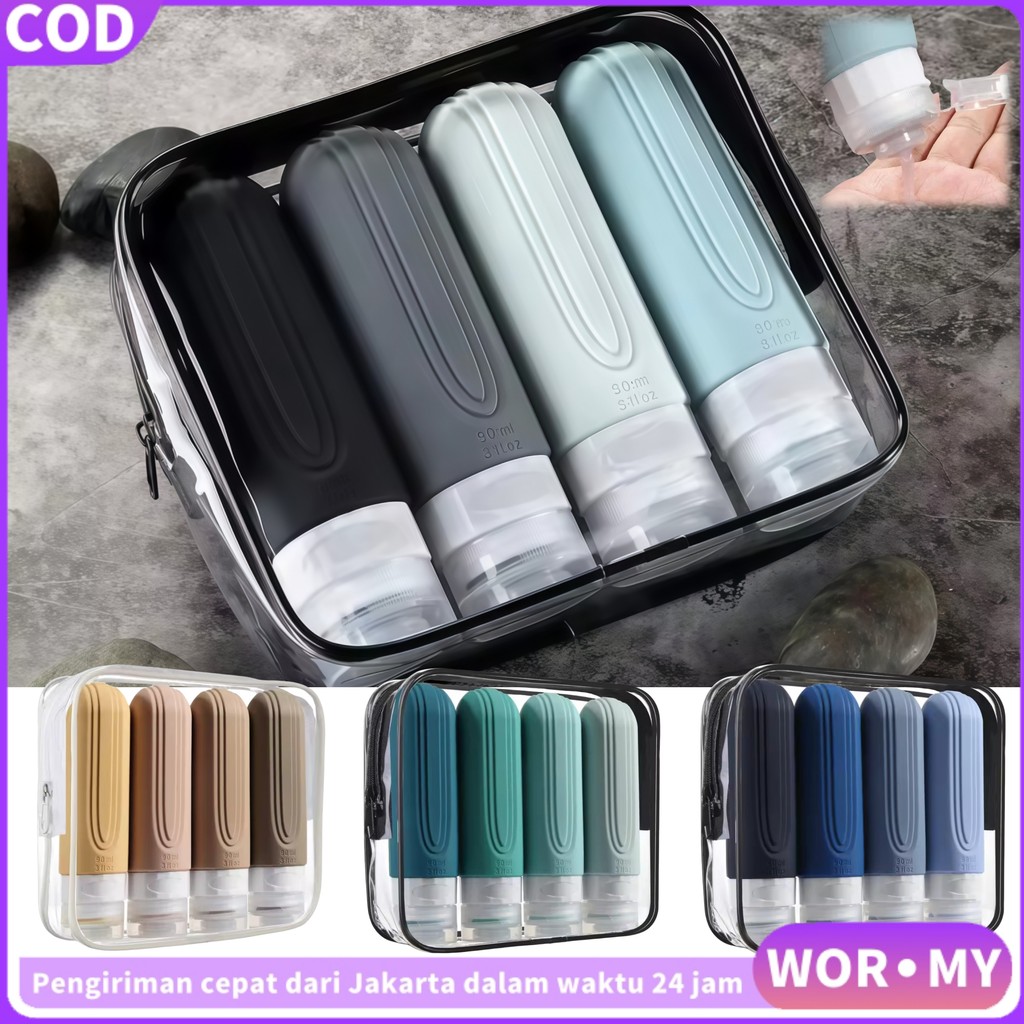 Jual 【WOR·MY】Botol Travel Perlengkapan Mandi Wadah Travel Leak Silikon ...