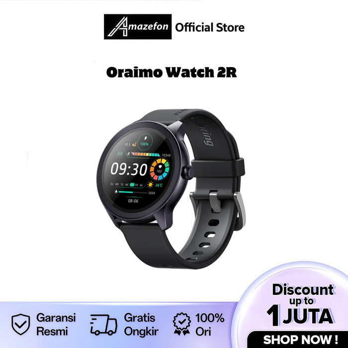 Jual Oraimo Watch 2R Smartwatch 1.39" Screen Colorful Jam Bluetooth ...
