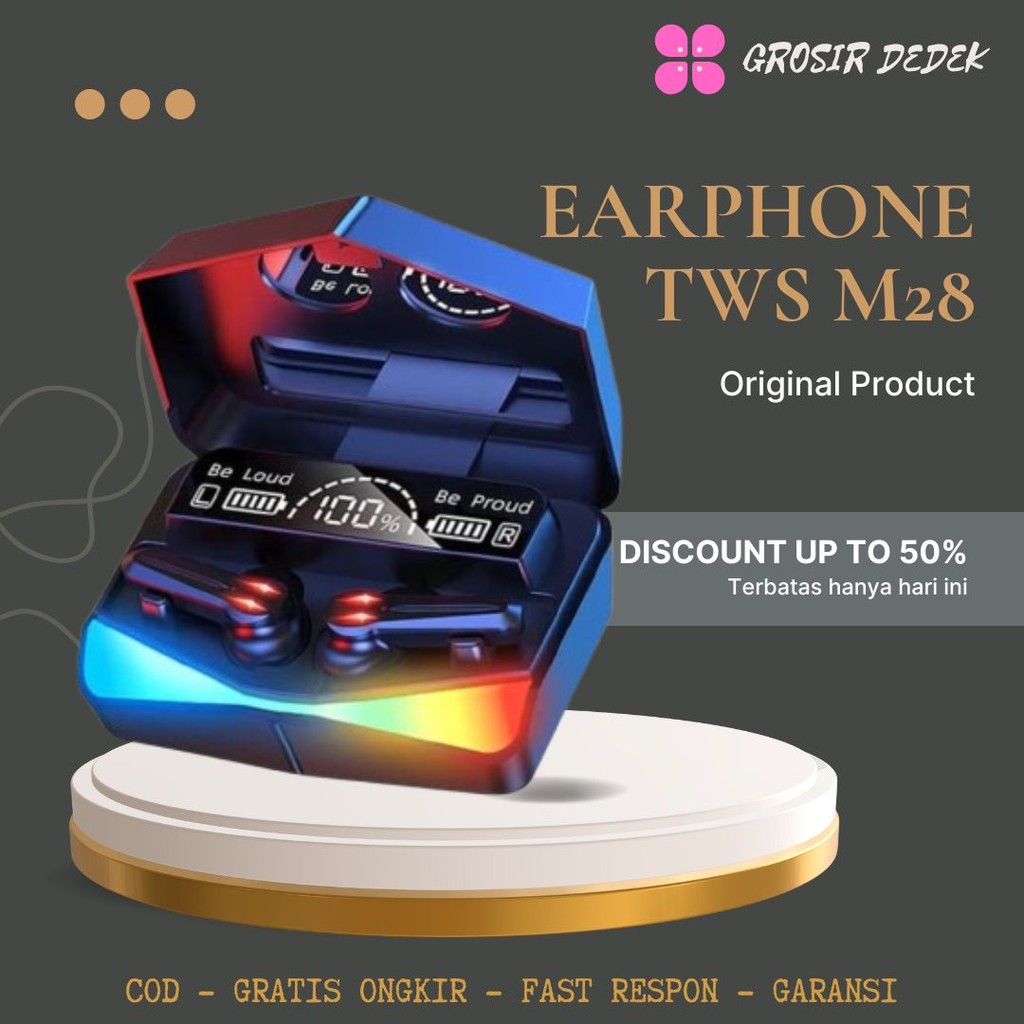 Jual TWS M28 Gaming Headset Earphone M28 Dual Mode Noise Cancelling Bluetooth 5.1/5.3 | Shopee ...