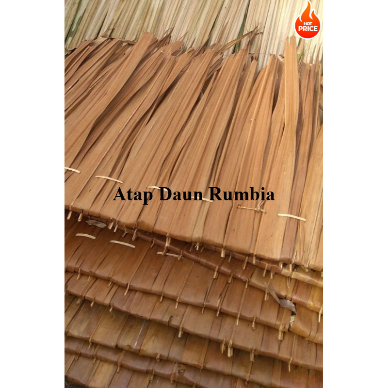 Jual Atap daun rumbia atap dahon atap gazebo natural / media dekorasi ...