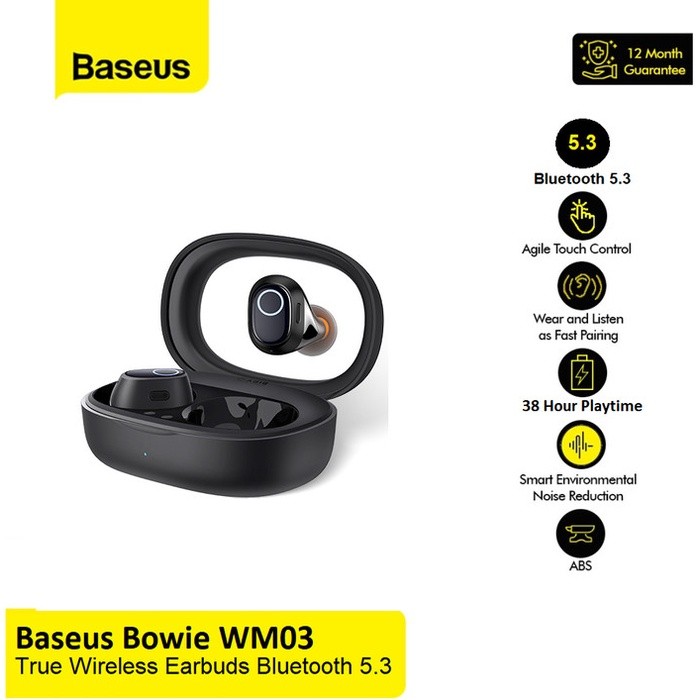 Jual Baseus WM03 / Bowie WM-03 TWS True Wireless Earbuds Bluetooth ...