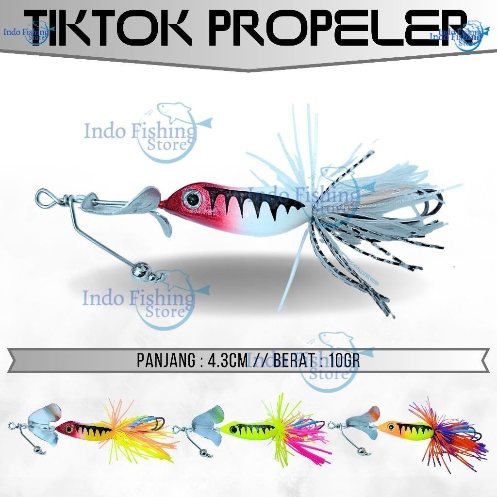 Jual Umpan Pancing Tiktok Propeler 4,3 11,5 cm 10gr Slater Buzzbait ...