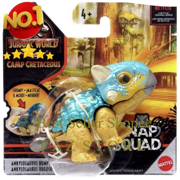 Jual Jurassic World Snap Squad Ankylosaurus Bumpy Metallic Toy FAZ ...
