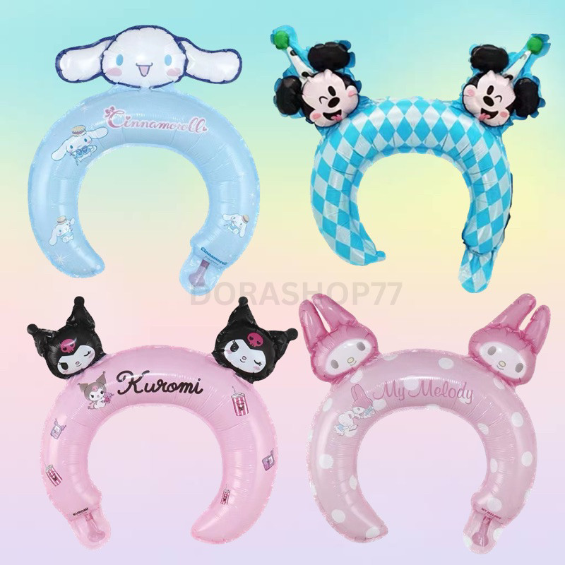 Jual Balon bando kuromi / cinnamoroll / hello kitty / melody / Labubu ...