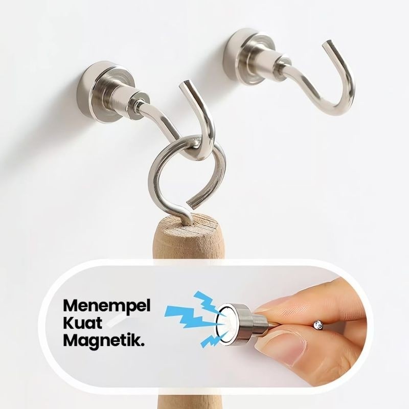 Jual HOOK Gantungan besi magnet Anti karat 10mm - gantungan Hook Besi ...