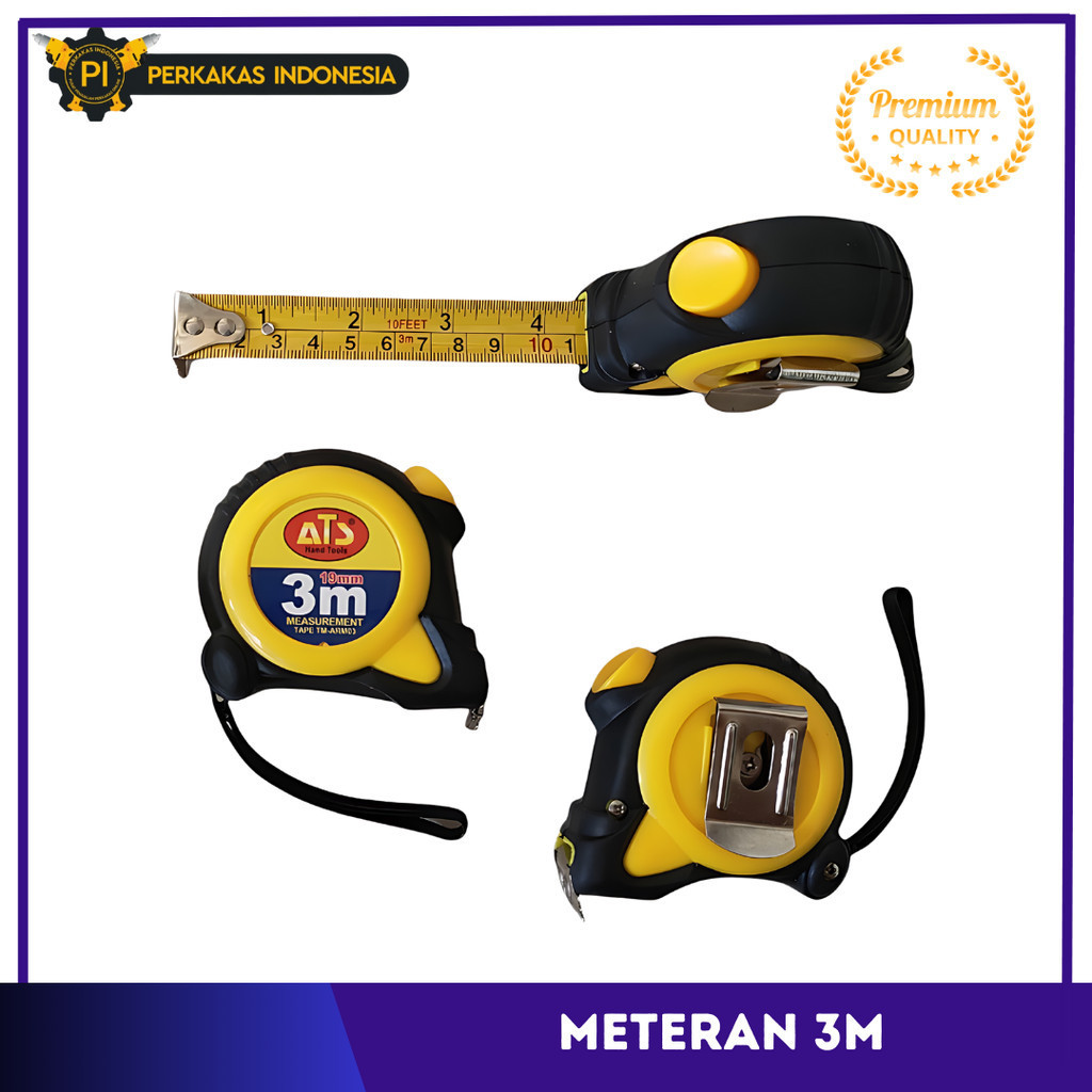 Jual Meteran 3meter Transparan Meteran Tukang 3 Meter Alat Ukur Measuring Tape 3M Tukang Kayu ...