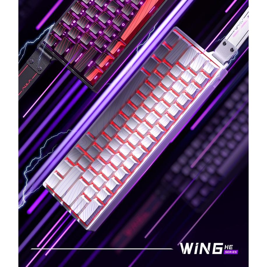 Jual AULA WIN60 WIN68 HE Magnetic Switch Mechanial Keyboard Wired 8KHz ...