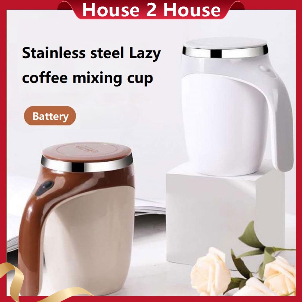 Jual Self Stirring Magnetic Mug Automatic Electric Stainless Steel ...