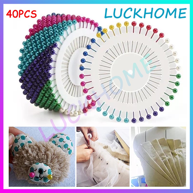 Jual 40pcs Jarum Pentul Bulat Warna Warni Jarum Hijab Jarum Pentul Piring Jarum Pentul Warna