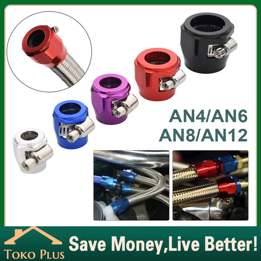 Jual Aluminium Klem Selang Bensin Hose Clamp Selang Bensin AN4/AN6/AN8/AN10/AN12 Hose End ...