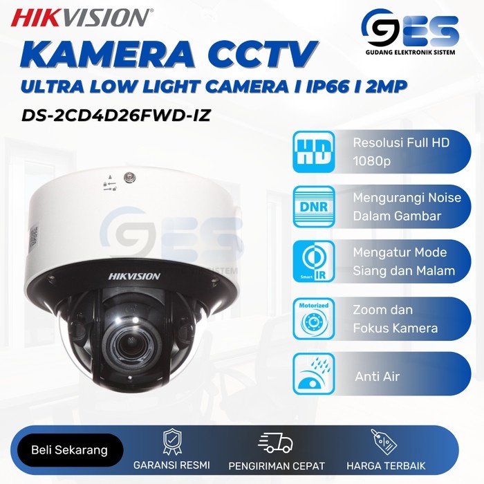 Jual CCTV HIKVISION DS-2CD4D26FWD-IZ Ultra Low Light Smart Dome Camera 2 MP | Shopee Indonesia