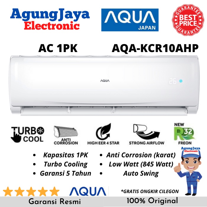 Jual PROMO SPESIAL AC AQUA 1 PK AQA-KR10AHP TURBO COOLING AC 1PK LOW ...