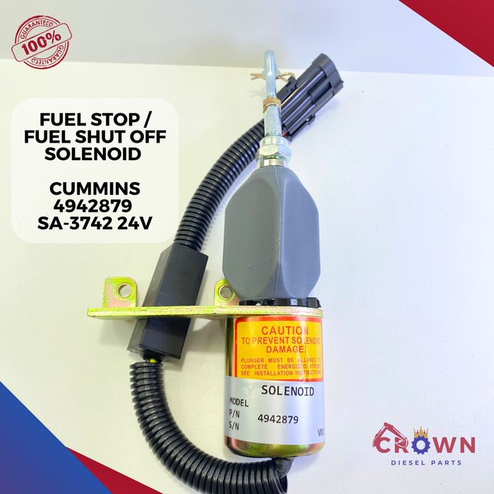 Jual Fuel Stop / Fuel Shut Off Solenoid 4942879 Cummins SA-3742 24V ...