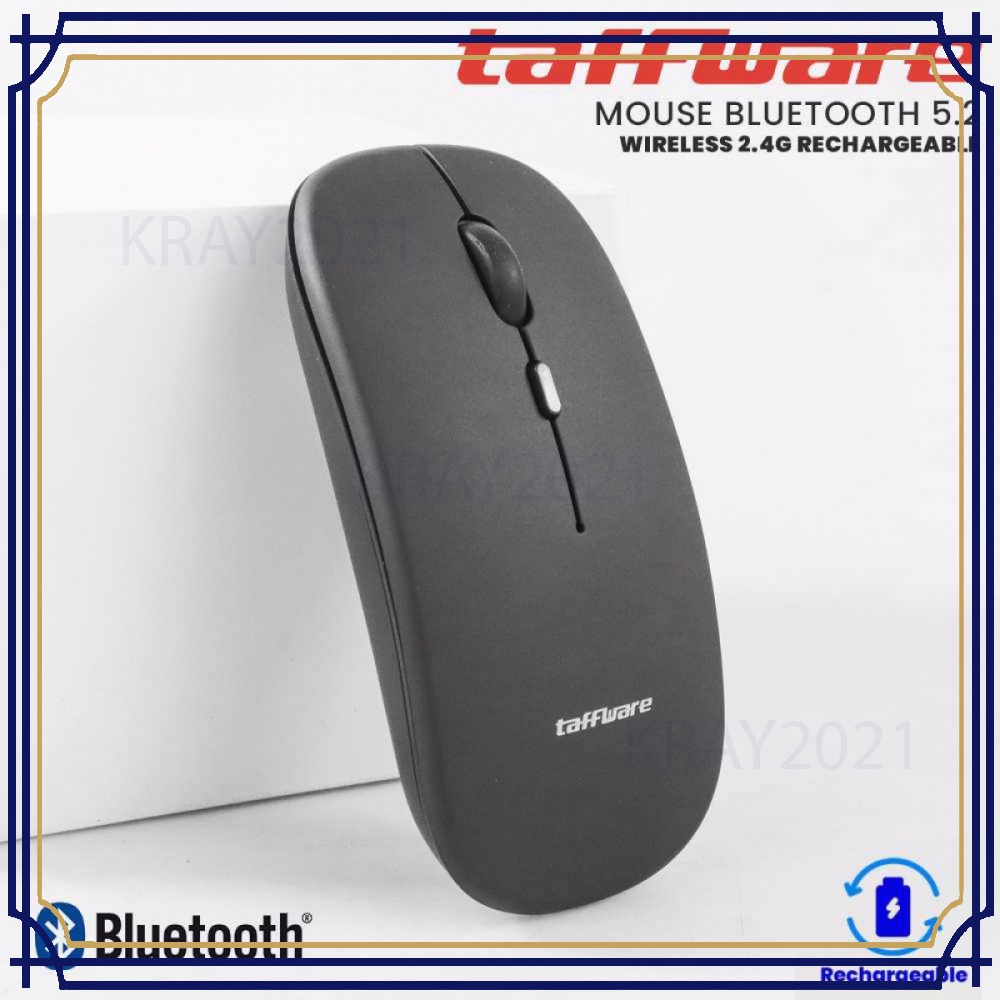 Jual Taffware Mouse Bluetooth 5.2 & Wireless 2.4G Rechargeable - M8120G ...