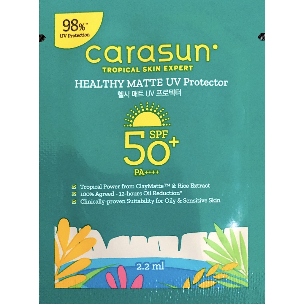 Jual Carasun Sunscreen Healthy Matte UV Protector SPF 50+ PA++++ (Normal-Oily Skin) 2,2 ML ...