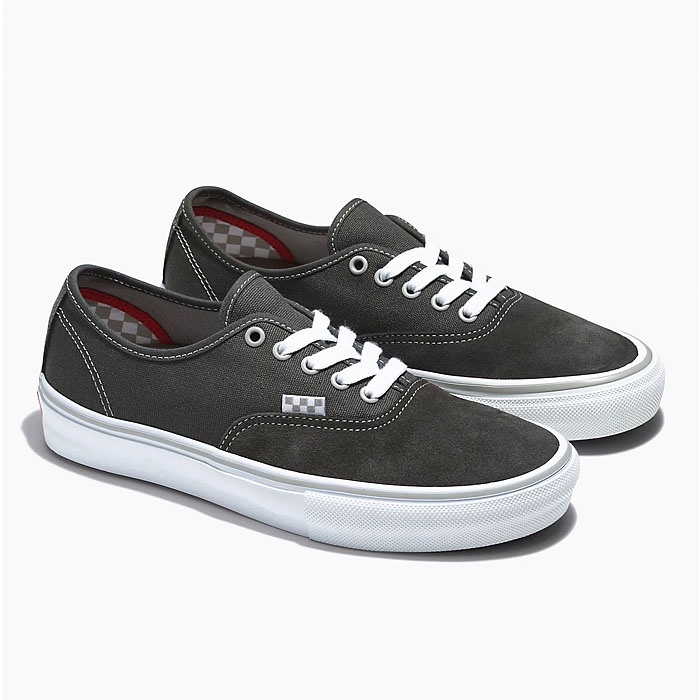 Jual Vans Skate Authentic Dark Grey White | Shopee Indonesia