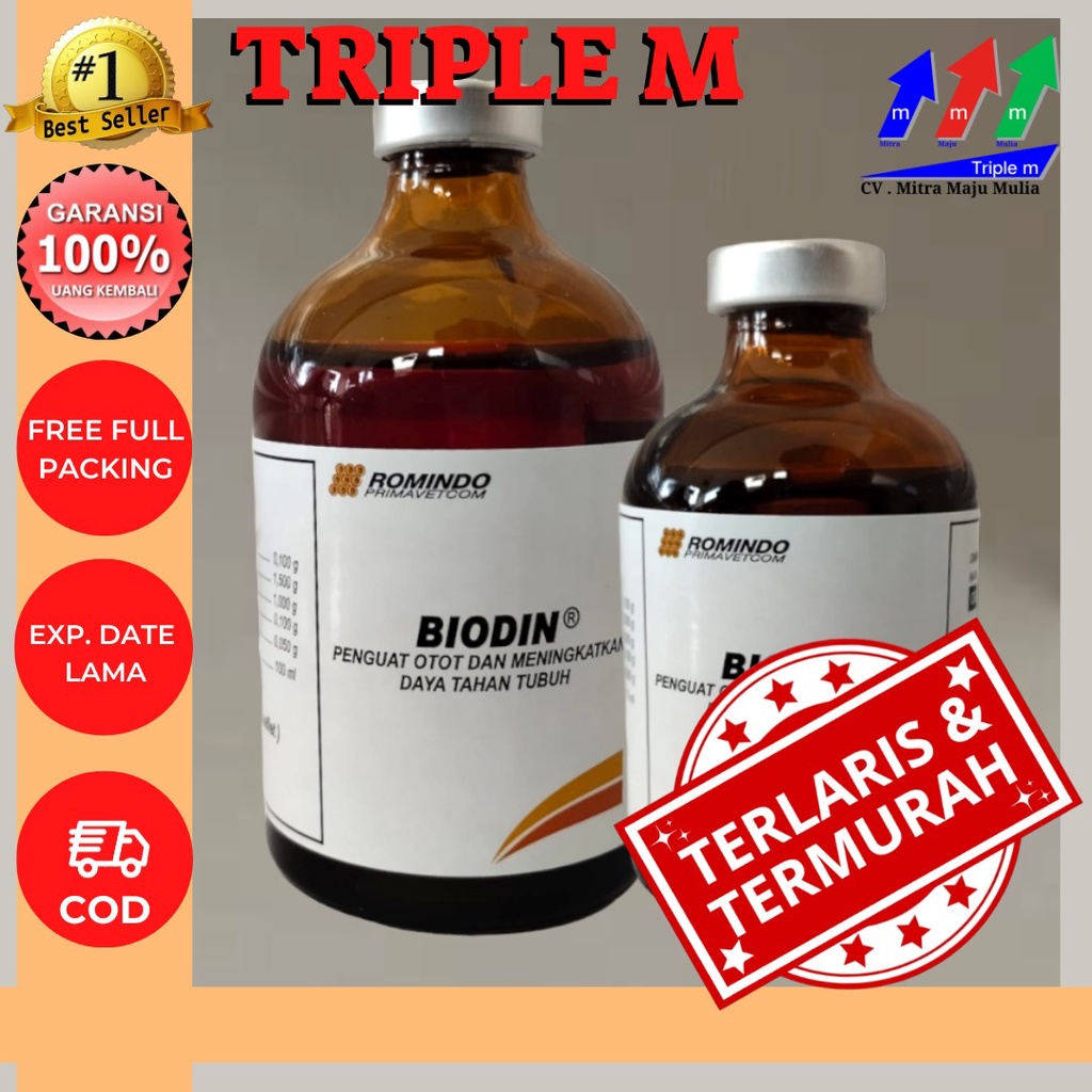 Jual BIODIN 50ml BIODIN 100ml ROMINDO Menguatkan Otot Stamina Daya ...