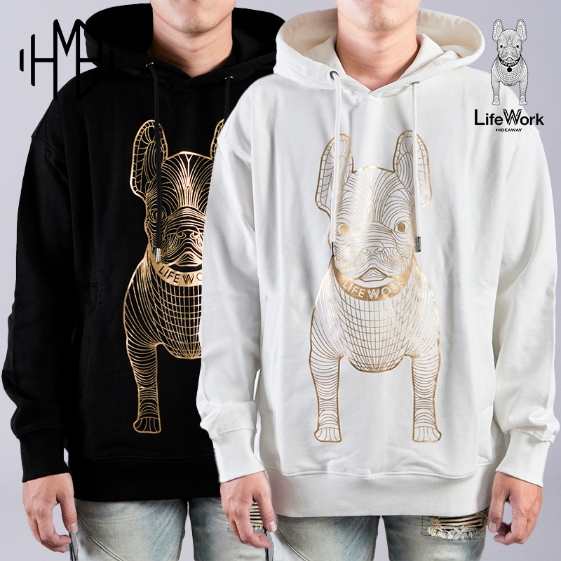 Jual Life Work Korea Gold Big Radog Hoodie lifework | Shopee Indonesia