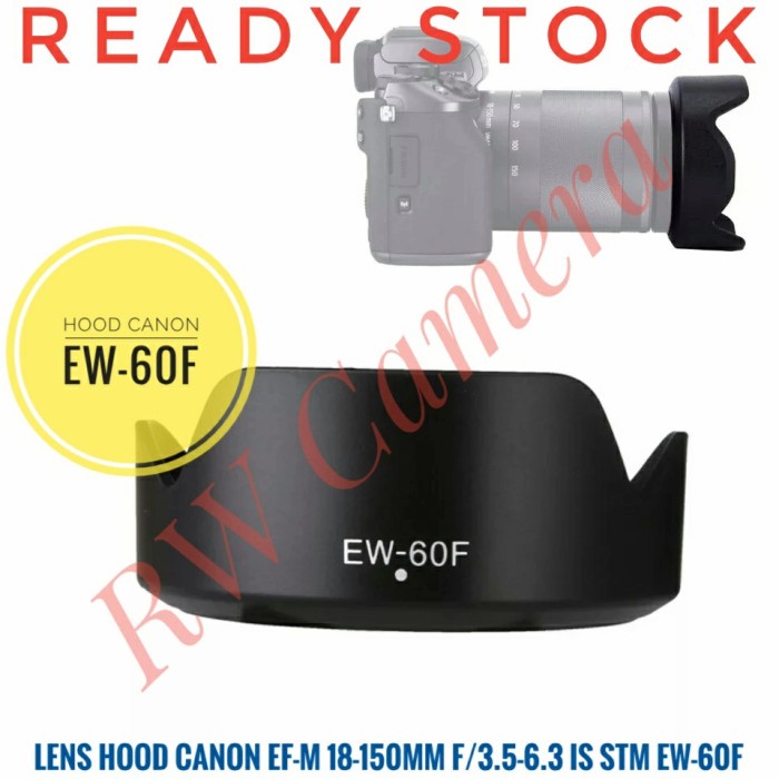 Jual Hood EW-60F Lensa Canon EF-M 18-150mm IS STM EFM 18-150 mm EW60F EOSM | Shopee Indonesia