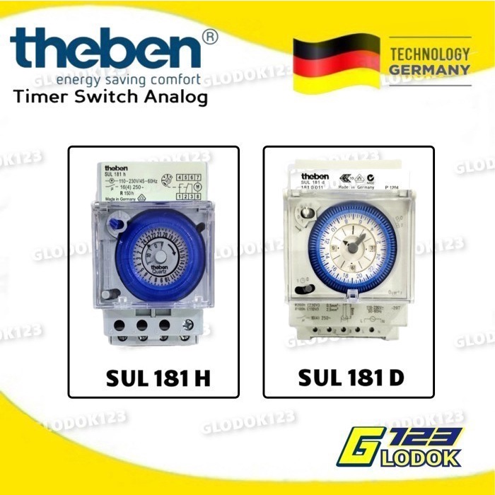 Jual Timer Switch Analog 100-240V AC 24 Jam TheBen SUL 181 D H Original ...