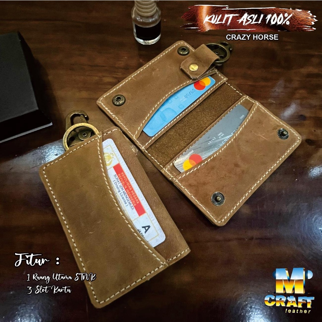 Jual Dompet STNK Kulit Sapi Asli CRAZY HORSE 3 Slot Kartu | Shopee ...
