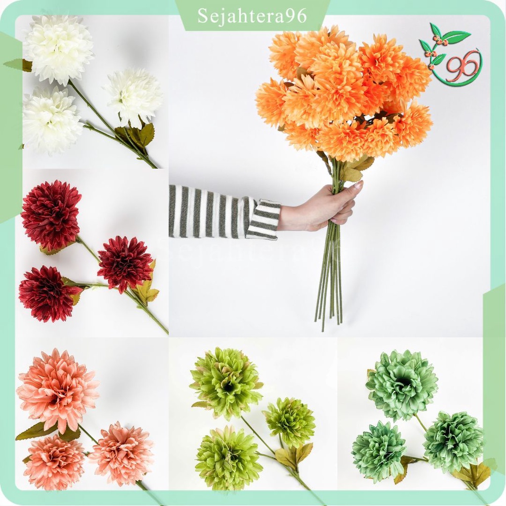 Jual BUNGA DANDELION TANGKAI PANJANG CABANG 3 ARTIFICIAL DEKORASI ...