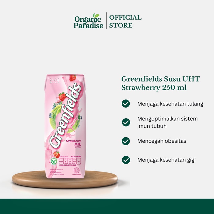Jual Susu Greenfields UHT Strawberry 250 ml | Shopee Indonesia
