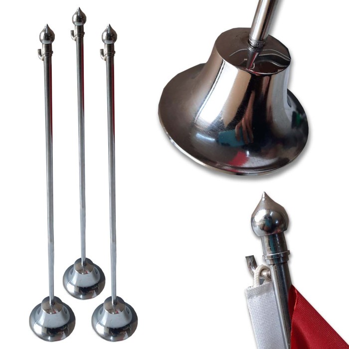 Jual Stand Tiang Bendera Meja Premium Stainless Steel Tinggi 30cm ...