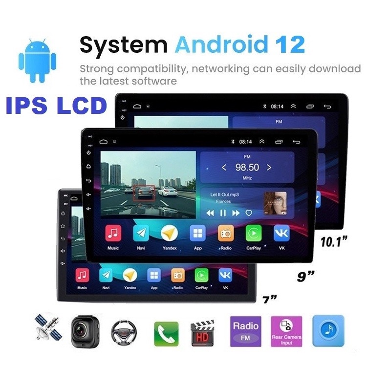 Jual Head Unit Android 12 Double Din 7 Inci 9 Inchi 10 Inch 4GB+32GB ...