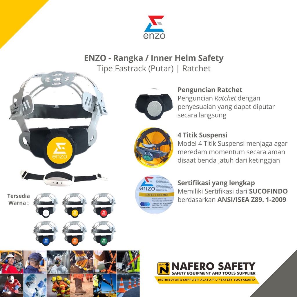 Jual INNER HELM SAFETY PROYEK PUTAR FASTRACK TALI PUTER SAFETY PROYEK V ...
