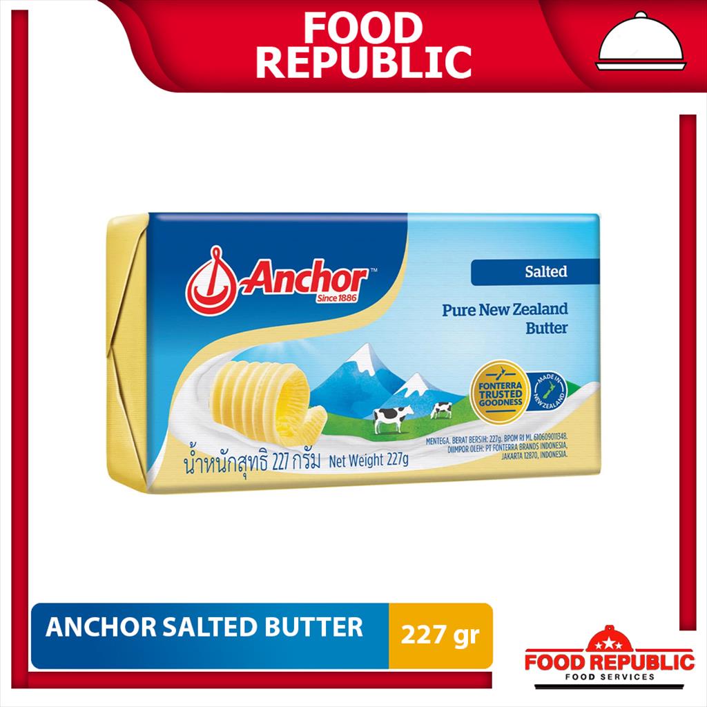Jual SALTED BUTTER ANCHOR 227 GR HALAL MENTEGA ASIN PREMIUM IMPORT ...