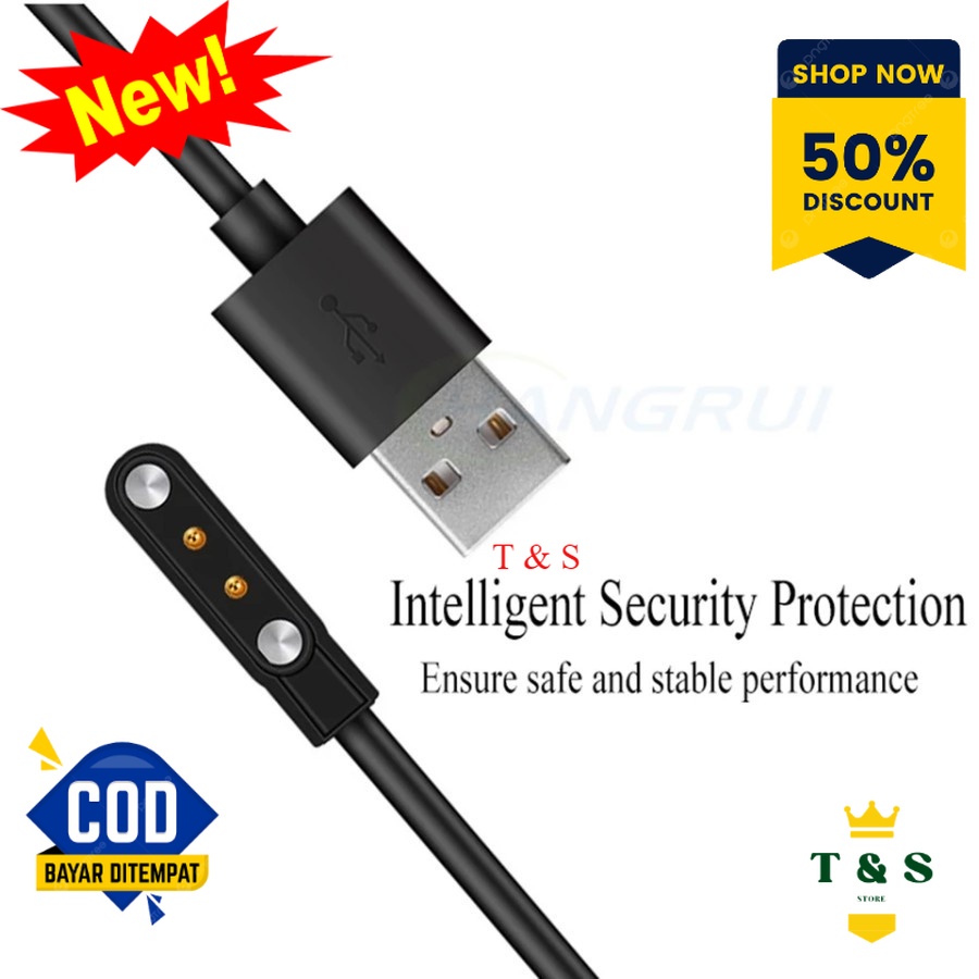 Jual Kabel USB Charger Cas Magnetic Smartwatch Jam Smart Watch Casan Cable | Shopee Indonesia