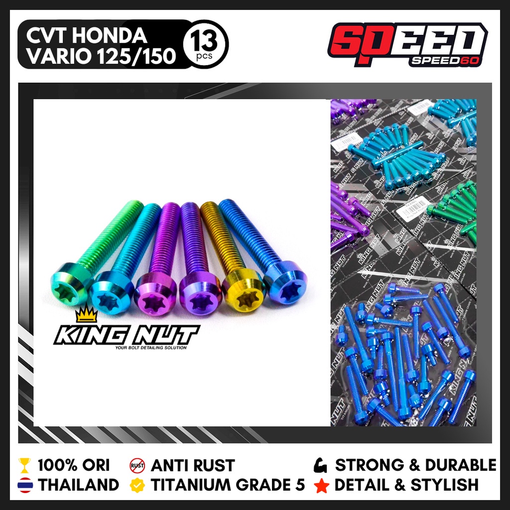 Jual Baut CVT Honda Vario 125 150 Baut Titanium Grade 5 Thailand King ...