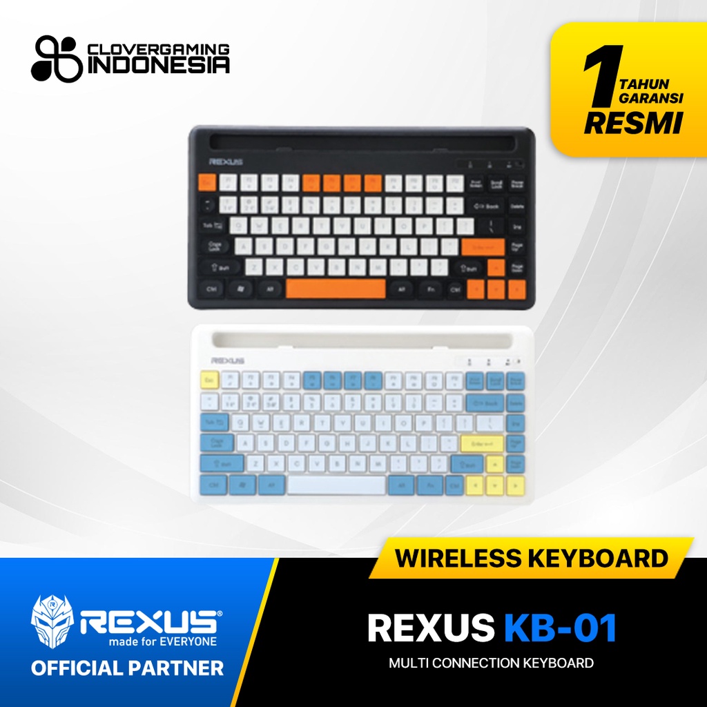 Jual Rexus KB01 Mosaic Bluetooth Keyboard Dual Connection with Phone ...