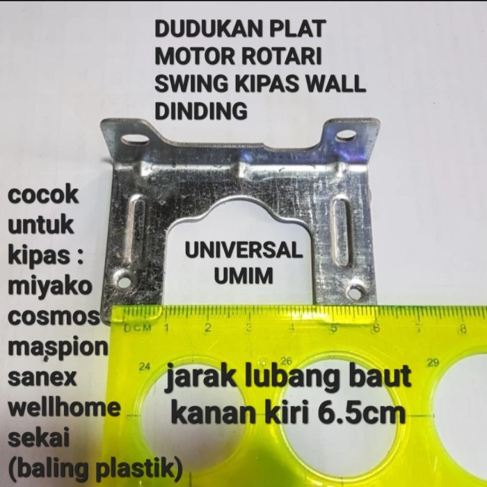 Jual plat besi dudukan holder motor swing rotari rotary wall fan kipas ...