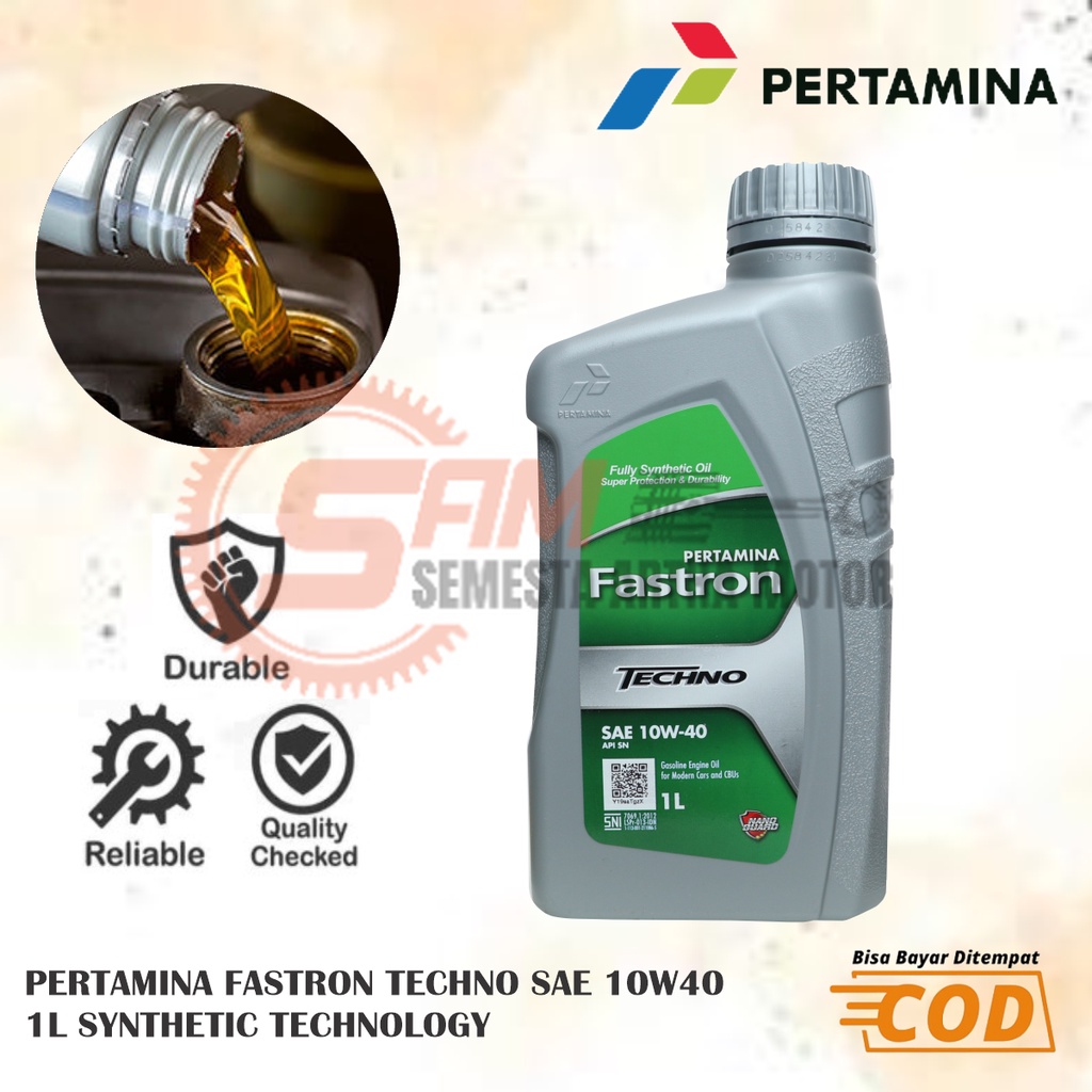 Jual Pertamina Fastron Techno Synthetic Engine Oil 10W40 API SN Mobil ...