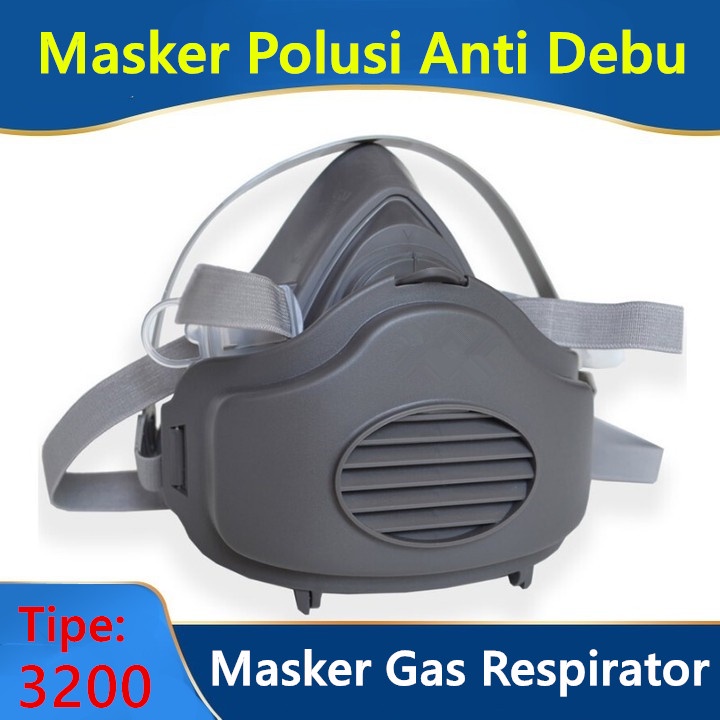 Jual Gas Respirator Masker Cat Anti Debu Masker Polusi Anti Debu 3M ...